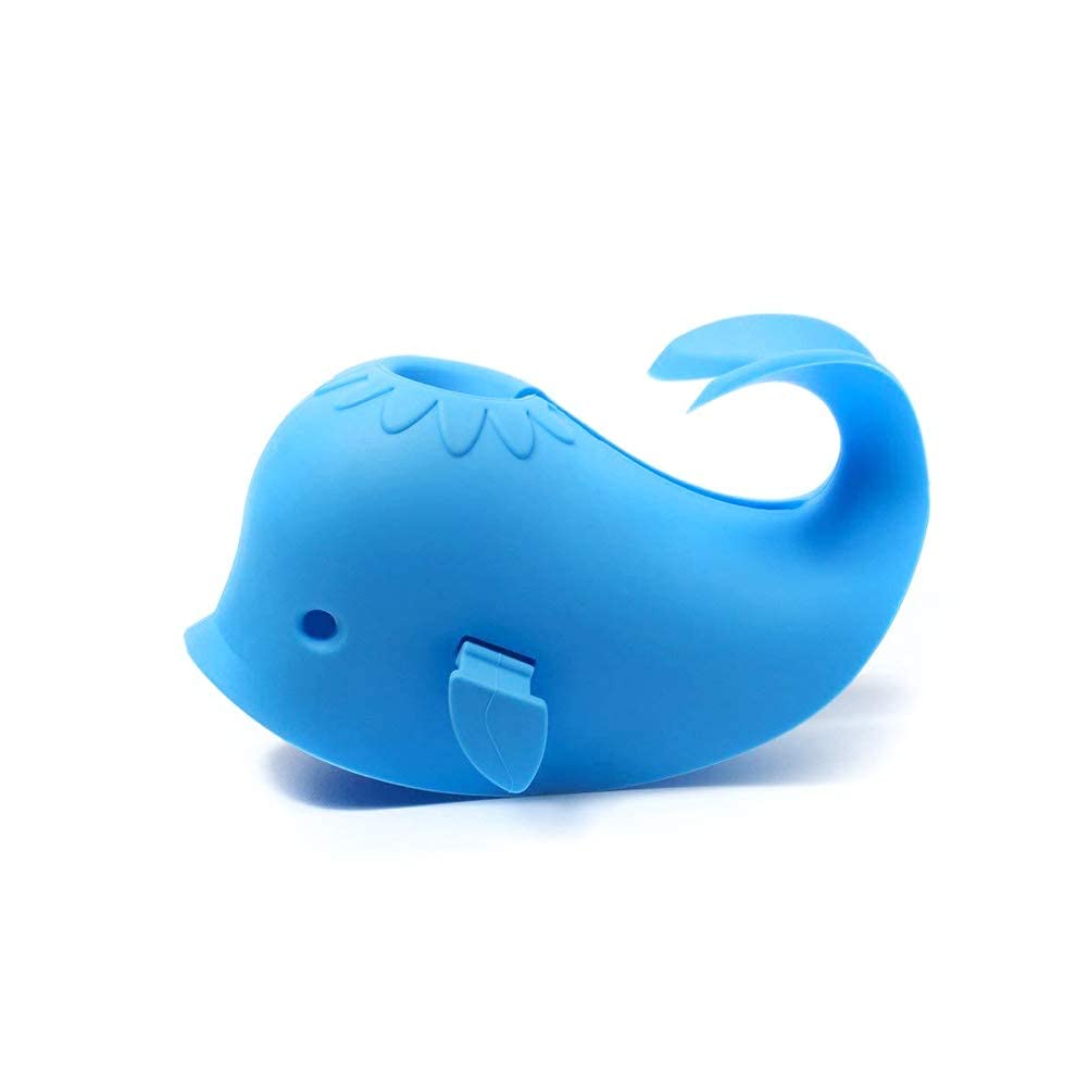 Odowalker Faucet Spout Cover Blue Cute Whale Design, Soft Silicon Bath ...