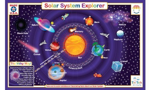 Tot Talk Solar System Educational Placemat For Kids – Cutebabybuy