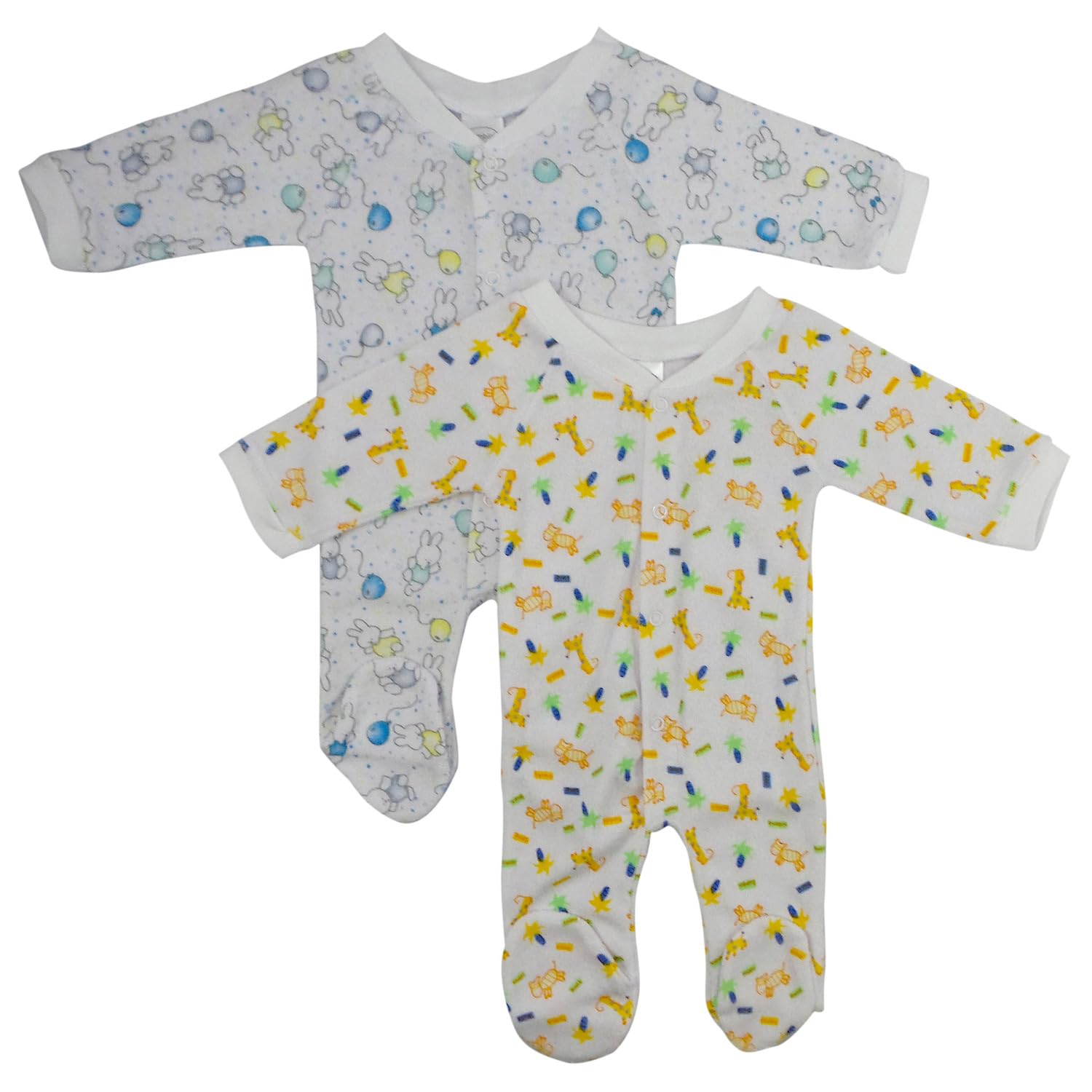 One Pack Terry Sleep & Play (Pack Of 2) – Cutebabybuy