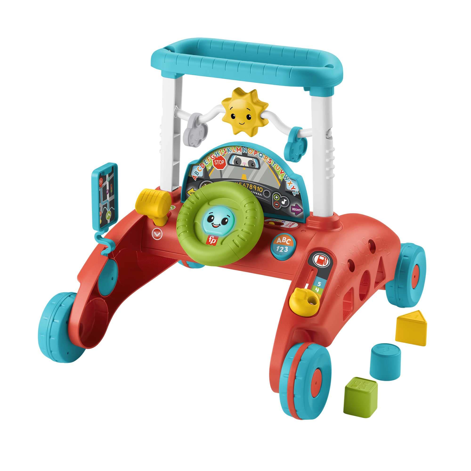 Fisher-Price 2-Sided Steady Speed Walker, Car-Themed Baby Walker With ...