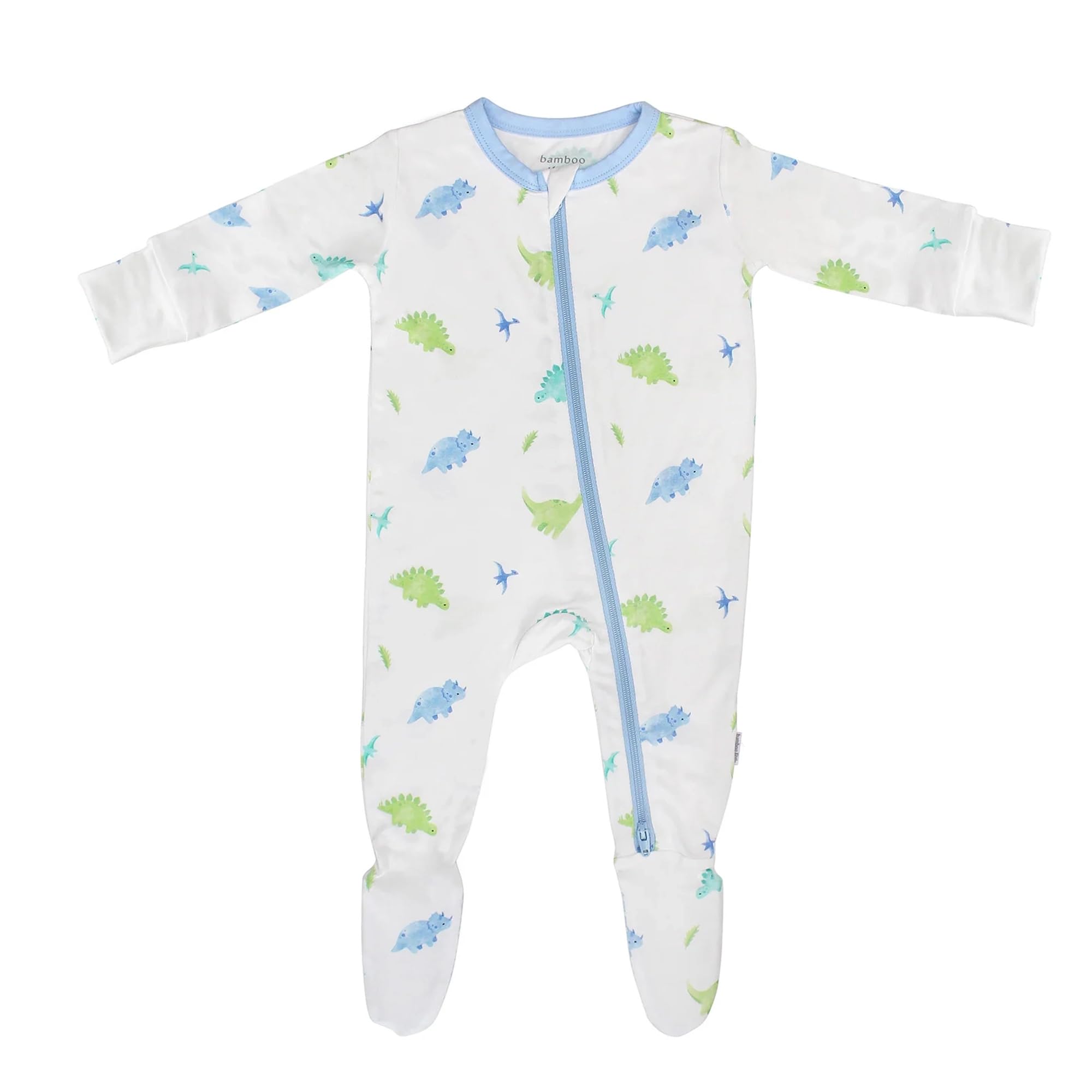 Soft Bamboo Viscose Footies, 2-Way Zipper, Unisex, 6-9 Months, Dinosau ...