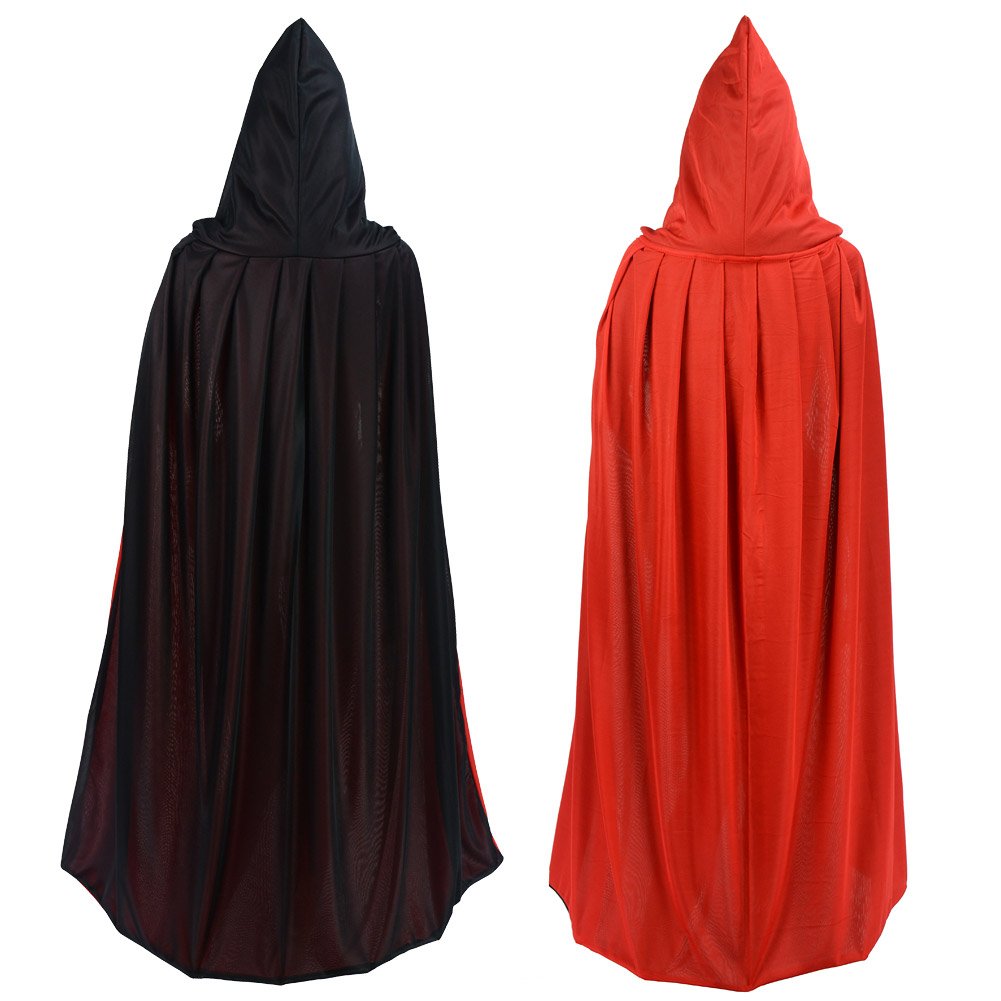 Gardeningwill Double Face 55' Red Black Hooded Halloween Easter ...
