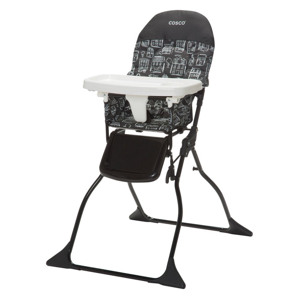 Cosco Simple Fold Full Size High Chair With Adjustable Tray, 28.5X23 ...