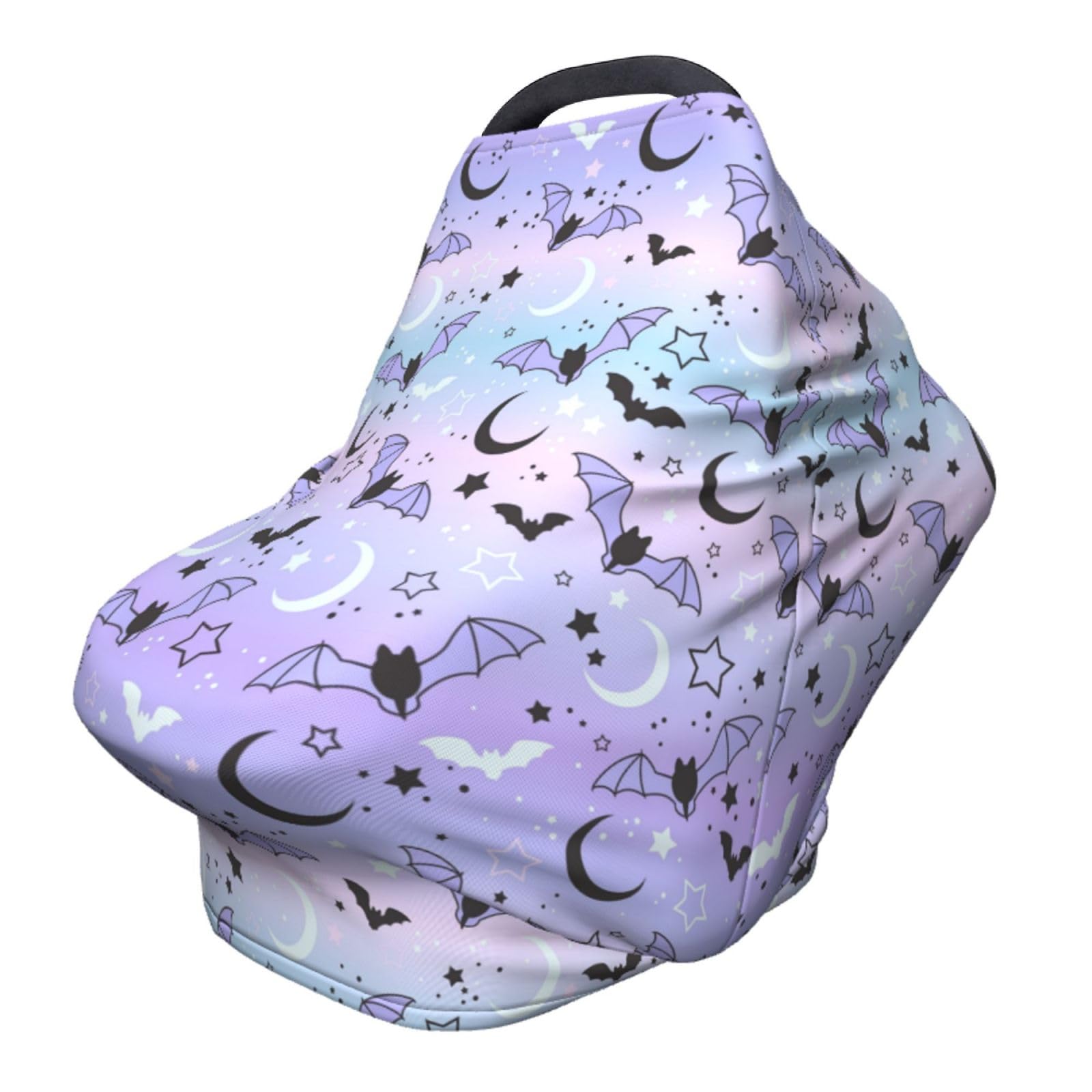 Halloween Bat Car Seat Covers Baby Multi-Use Moon Star Car Seat Canopy ...