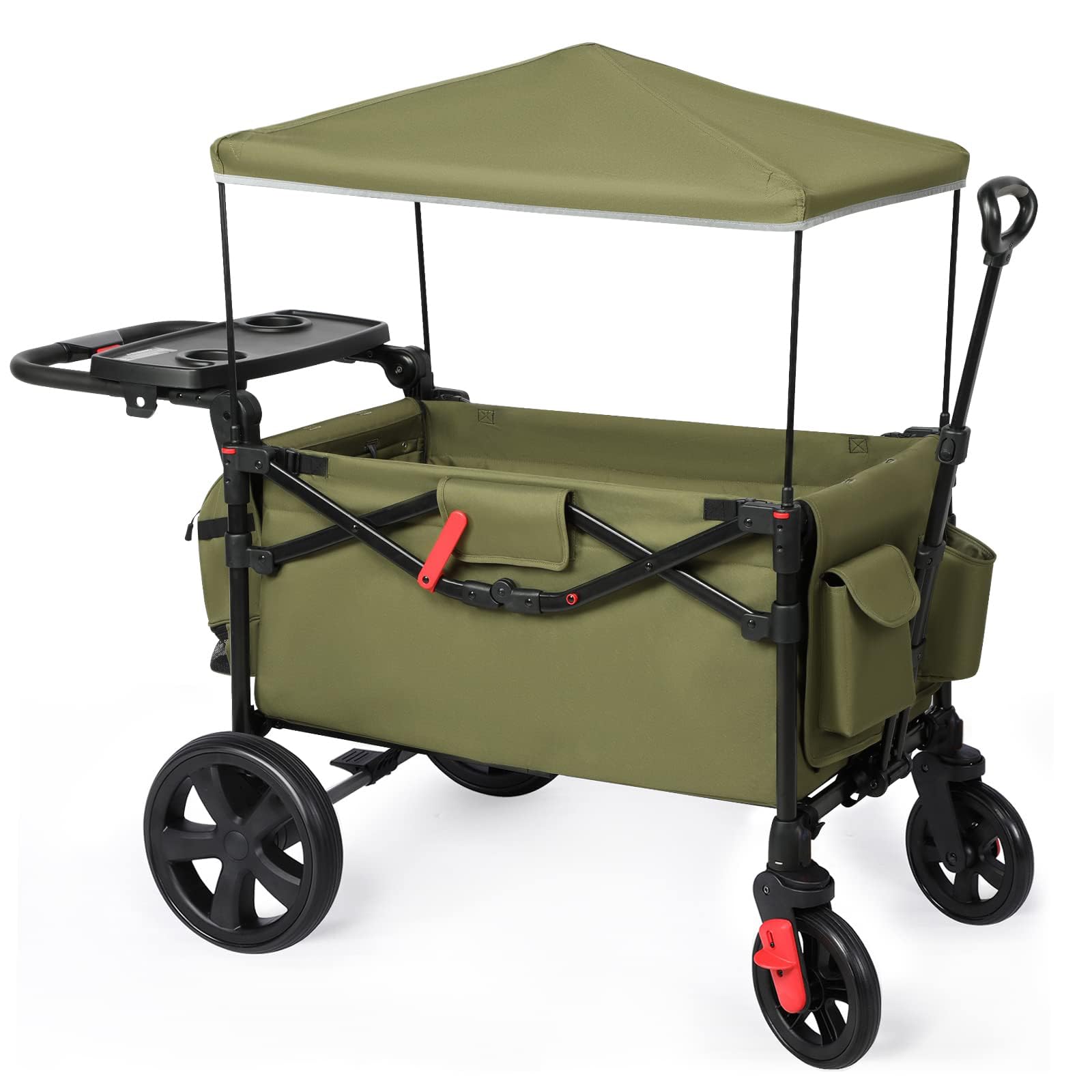 Ever Advanced Foldable Wagons For Two Kids & Cargo, Collapsible Foldin ...