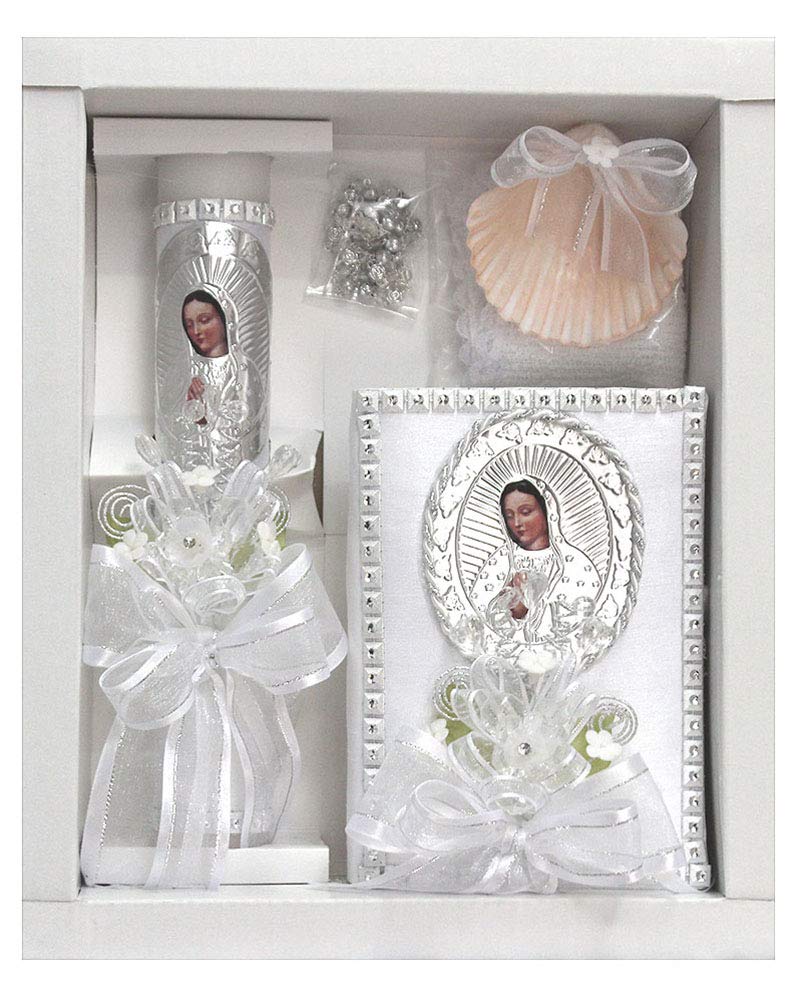 Swea Pea & Lilli White Virgin Mary Baptism Candle Set Kit For ...