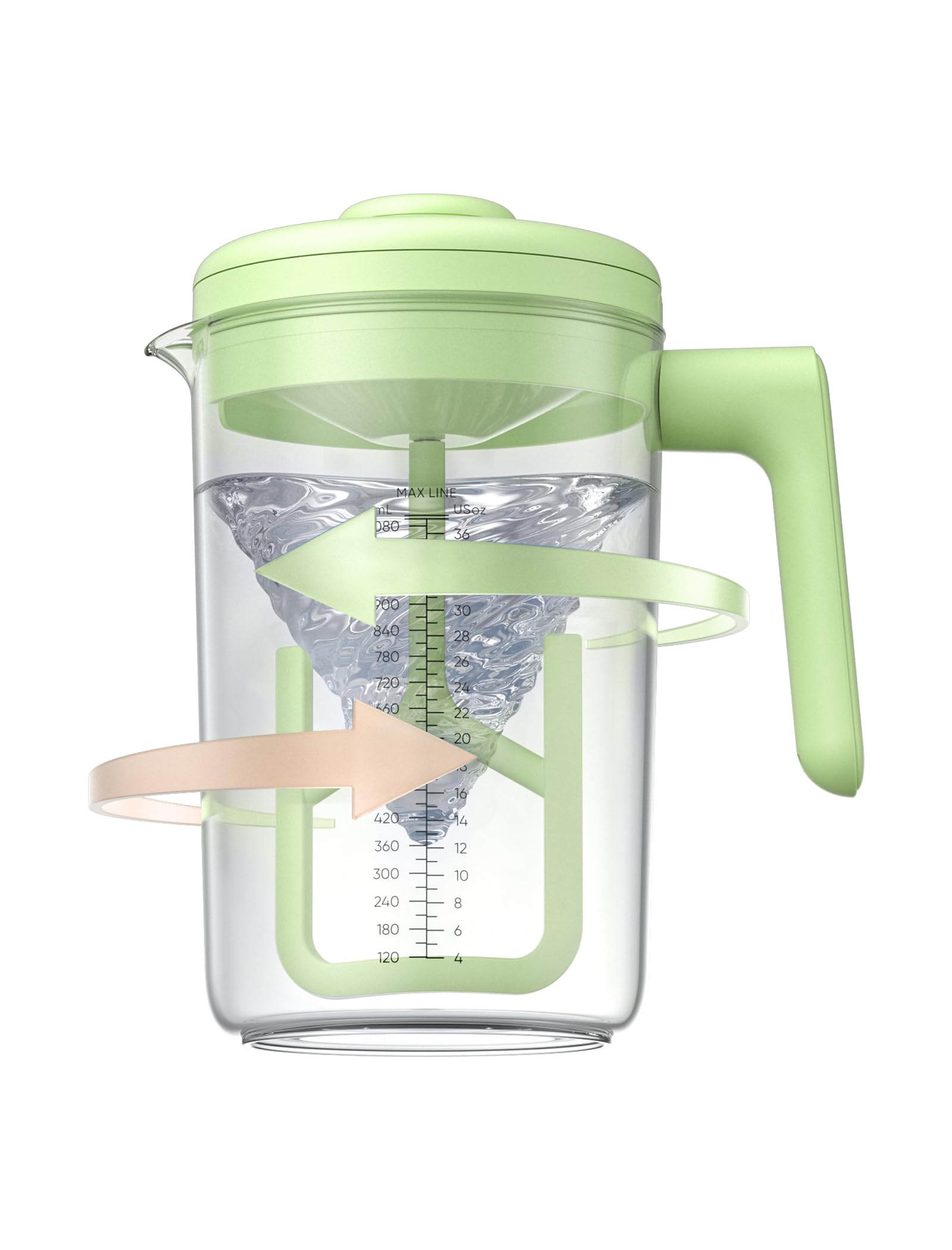 Electric Formula Pitcher, 36 Oz Baby Formula Mixing Pitcher, Automatic ...