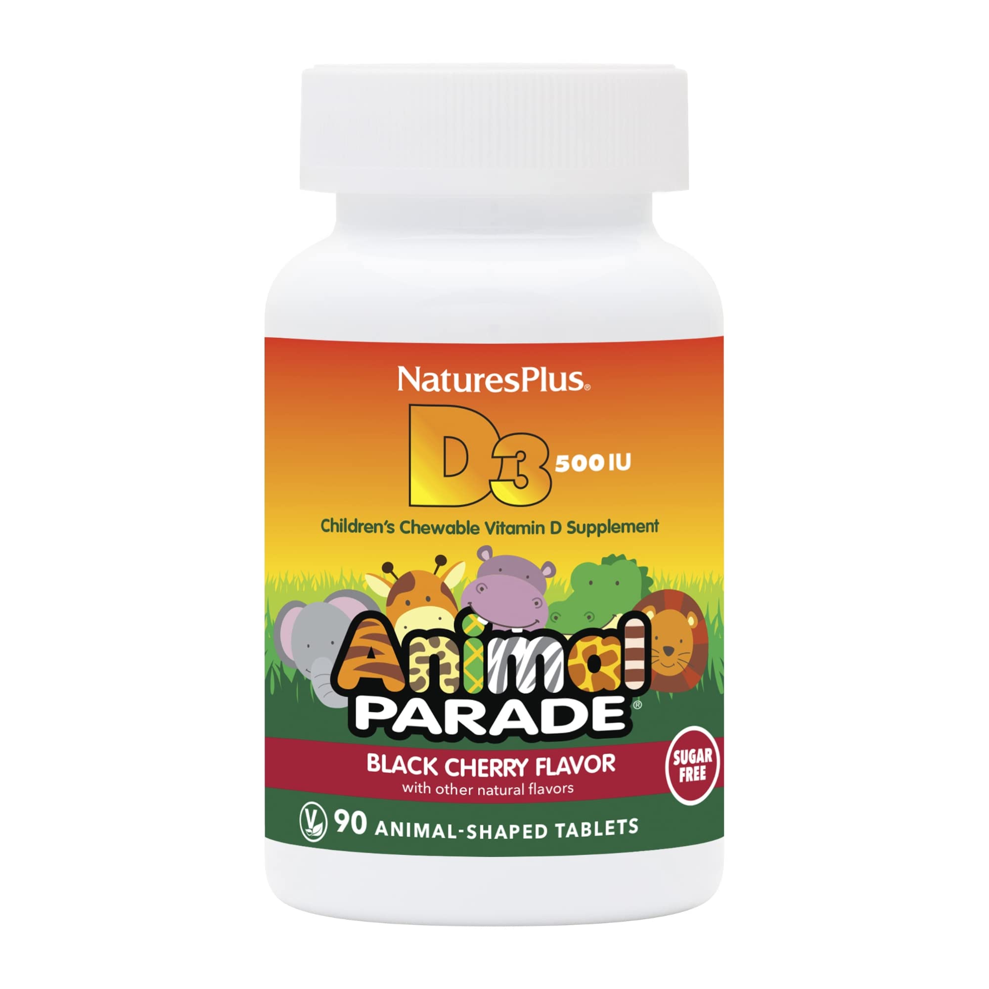 Natures Plus Animal Parade Sugar-Free Children'S Vitamin D3-500 Iu - B ...
