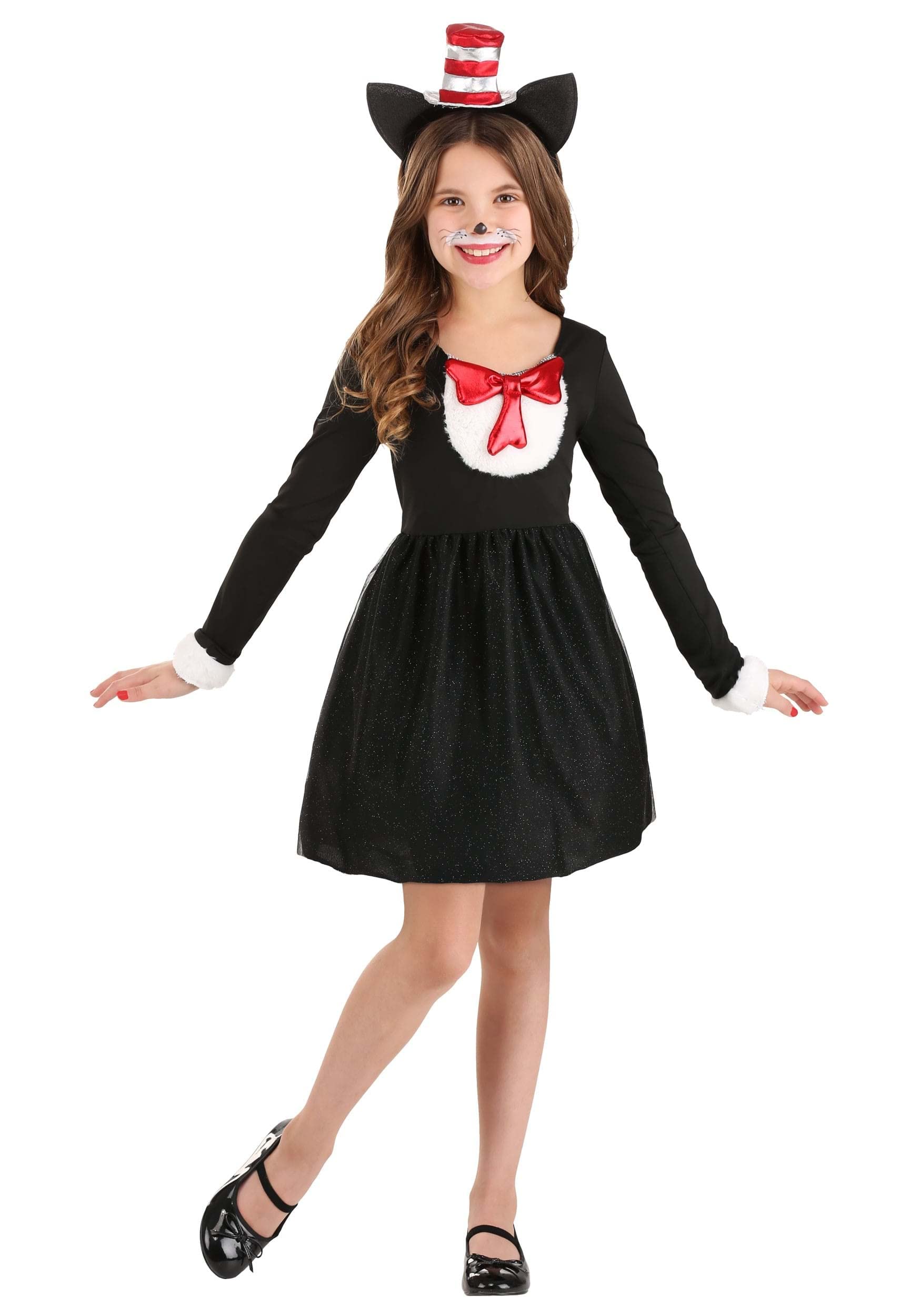 Elope Dr. Seuss The Cat In The Hat Costume For Girls X-Small – Cutebabybuy