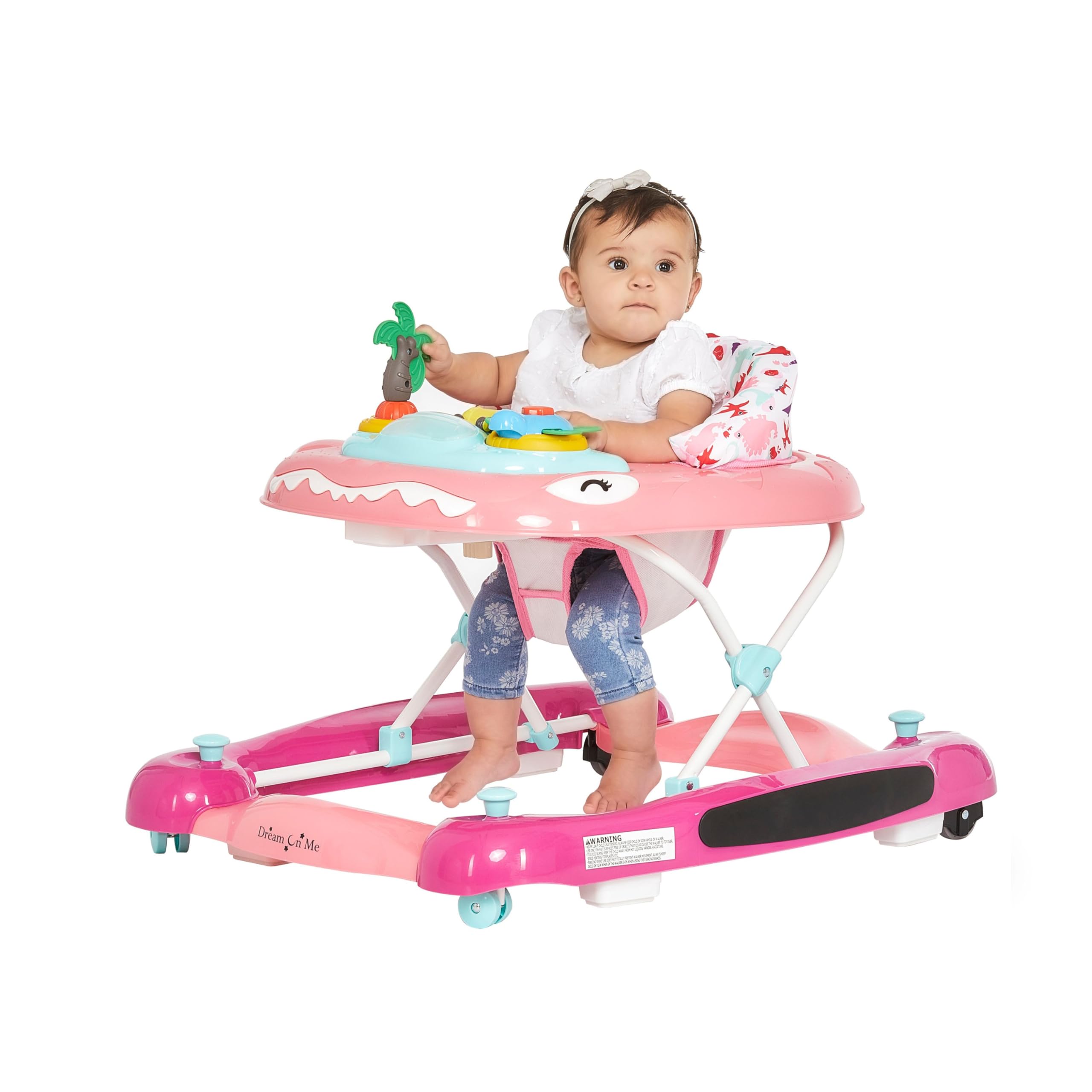 Dream On Me Baby Steps Baby Walker In Pink, Adjustable Three Position ...