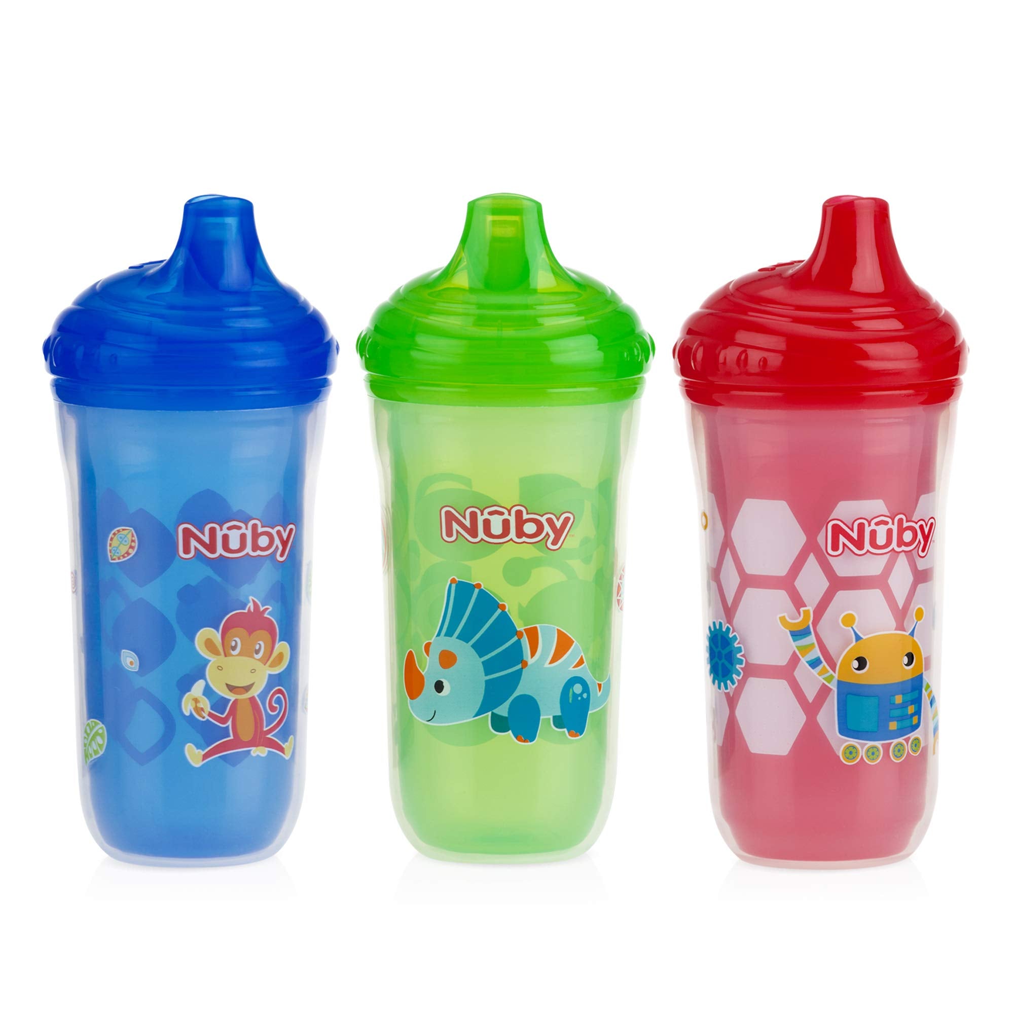 Nuby Plastic Insulated No Spill Easy Sip Cup With Vari-Flo Valve Hard ...