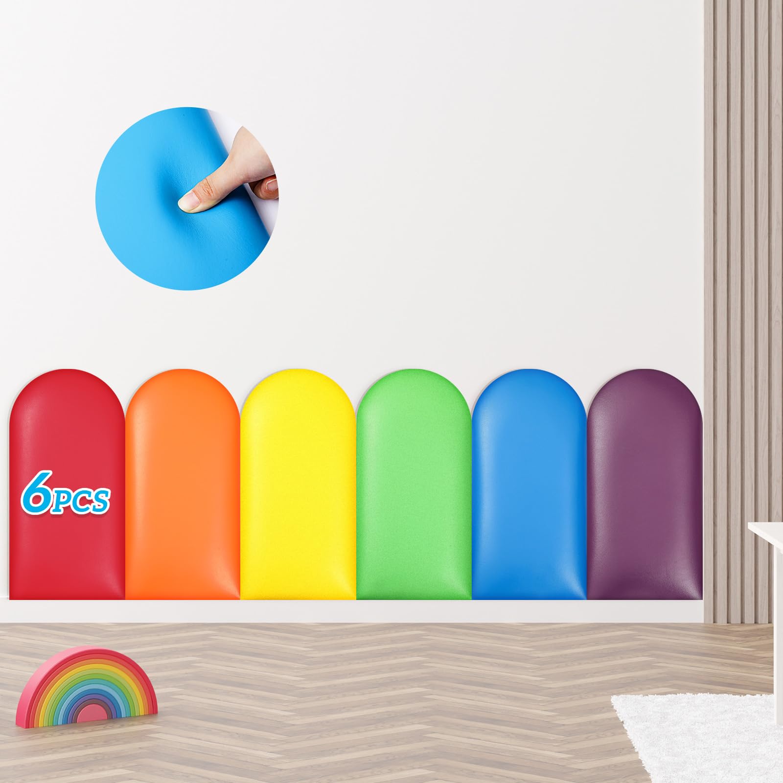 Jetec 6 Pcs Wall Padding For Kids With Autism Playroom Anti Collision ...