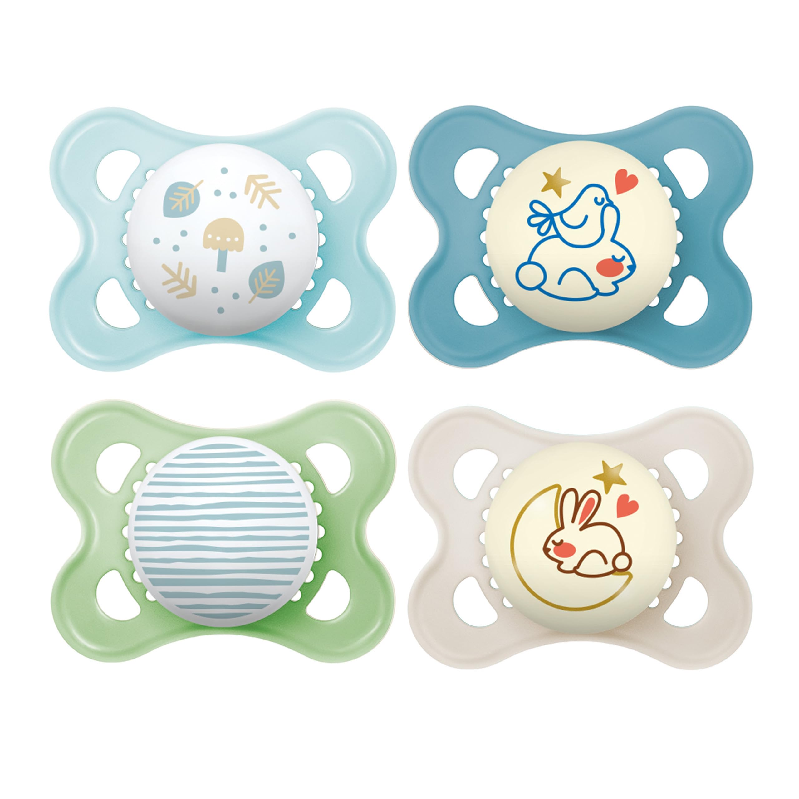 Mam Day & Night Pacifiers, Glow In The Dark Pacifier For Breastfed Bab ...
