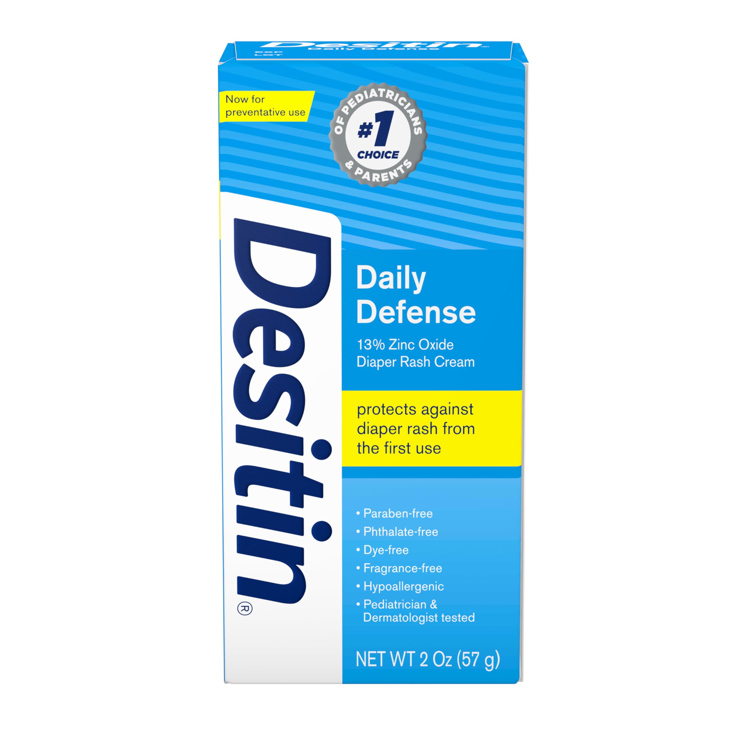 Desitin Daily Defense Baby Diaper Rash Cream With 13% Zinc Oxide Barri ...