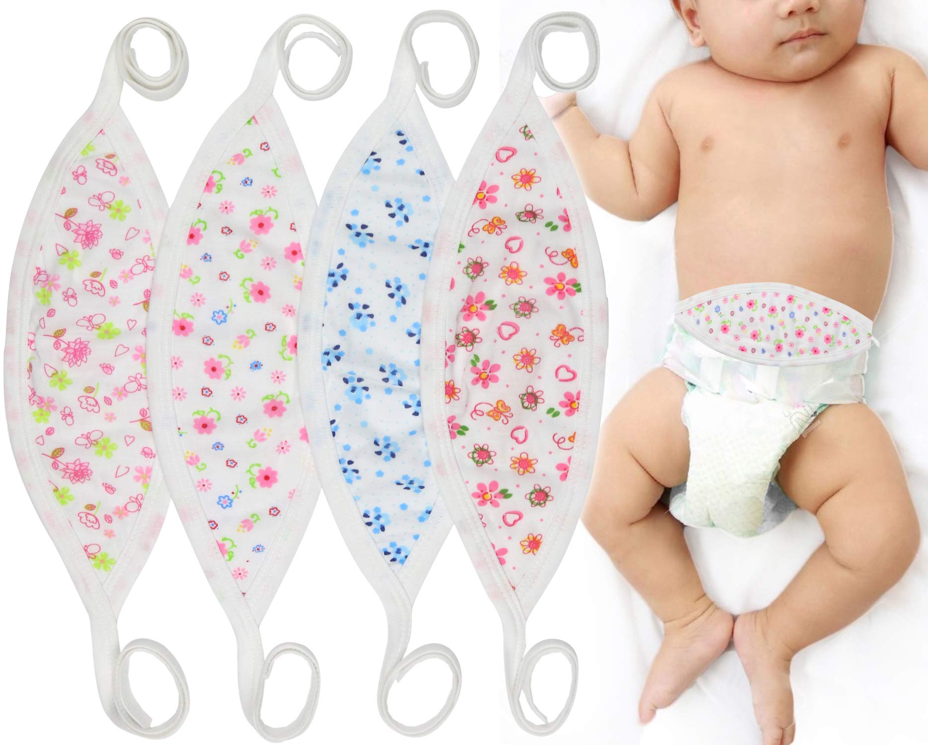 Tobeinstyle Babies' 4-Pack Comfortable Newborn Baby Belly Binder - Gir ...