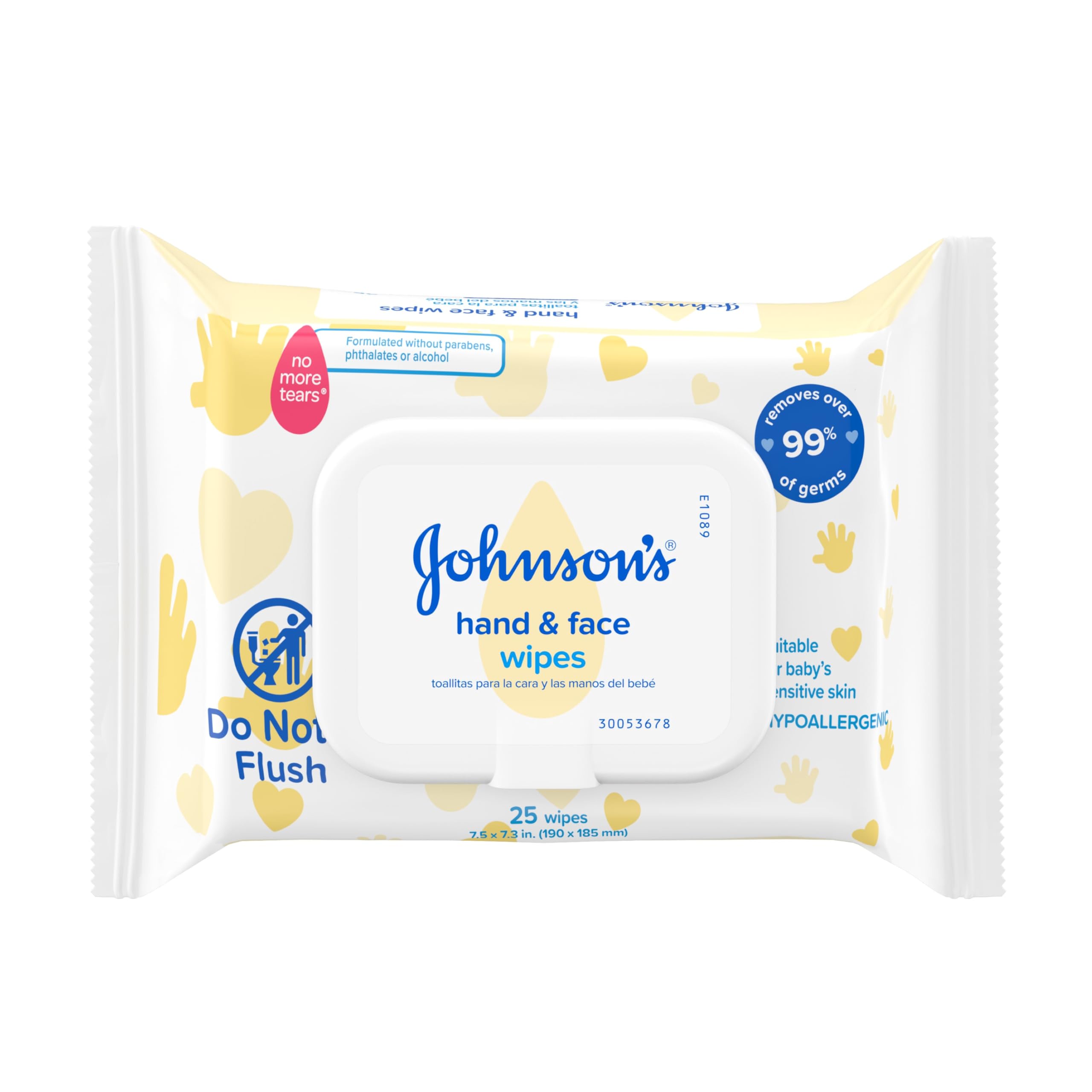 Johnson'S Baby Disposable Hand & Face Cleansing Wipes, Pre-Moistened D ...