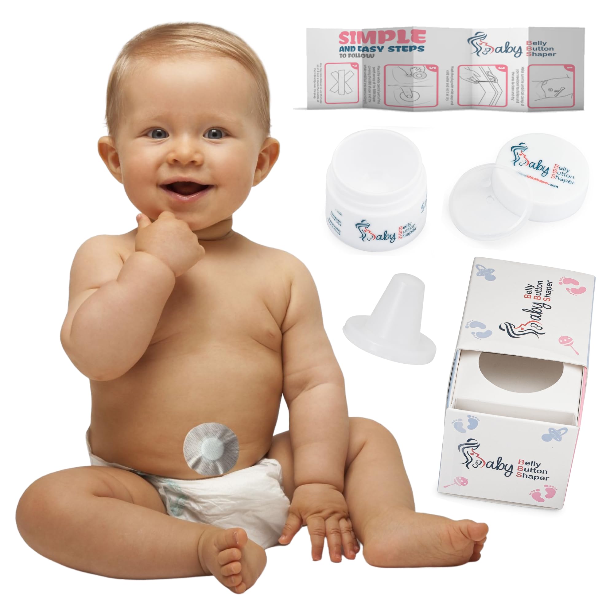 Baby Belly Button Shaper Plug - Baby Belly Band - Hernia Belt - Baby ...