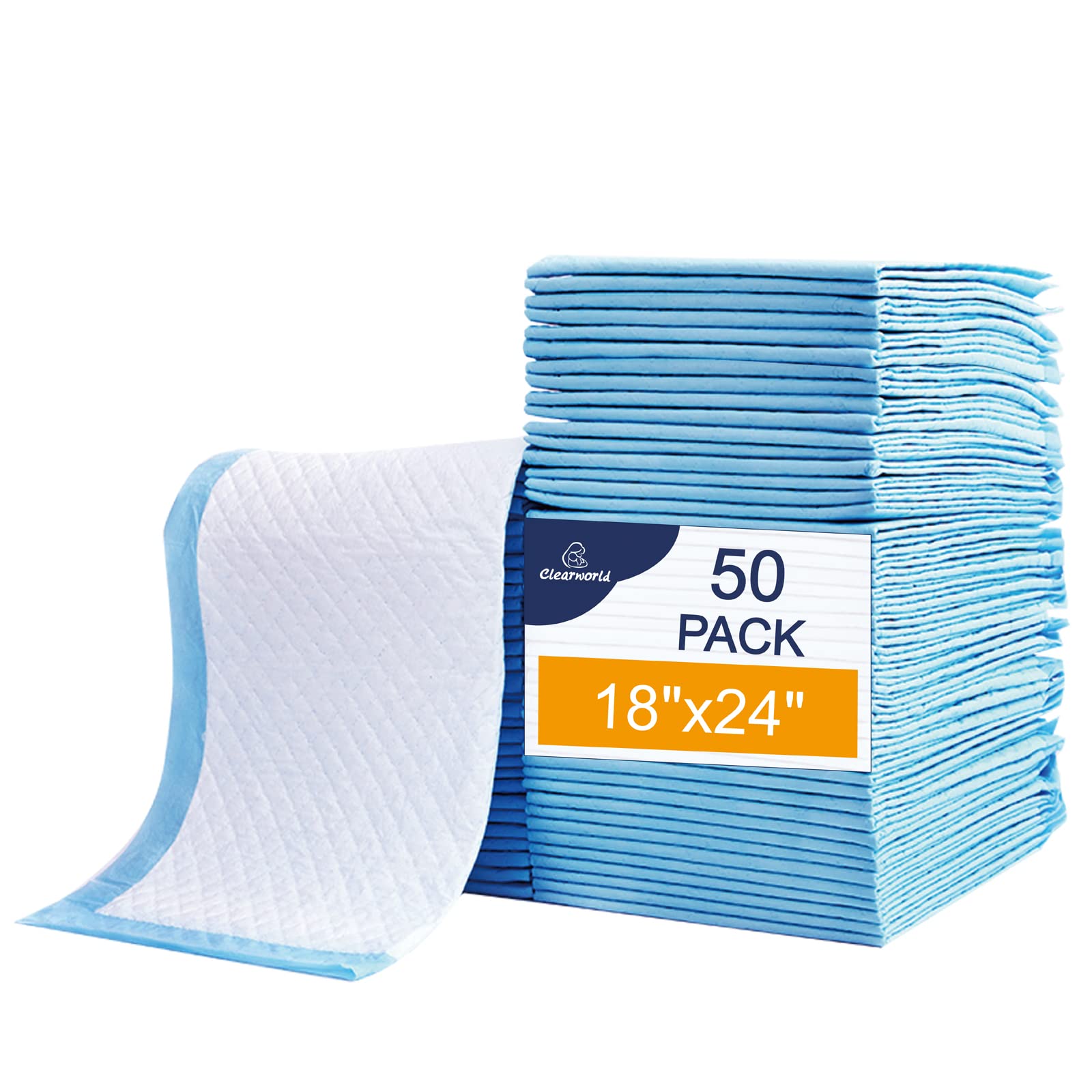 Clearworld 50 Pack Disposable Changing Pad, Waterproof Baby Disposable ...