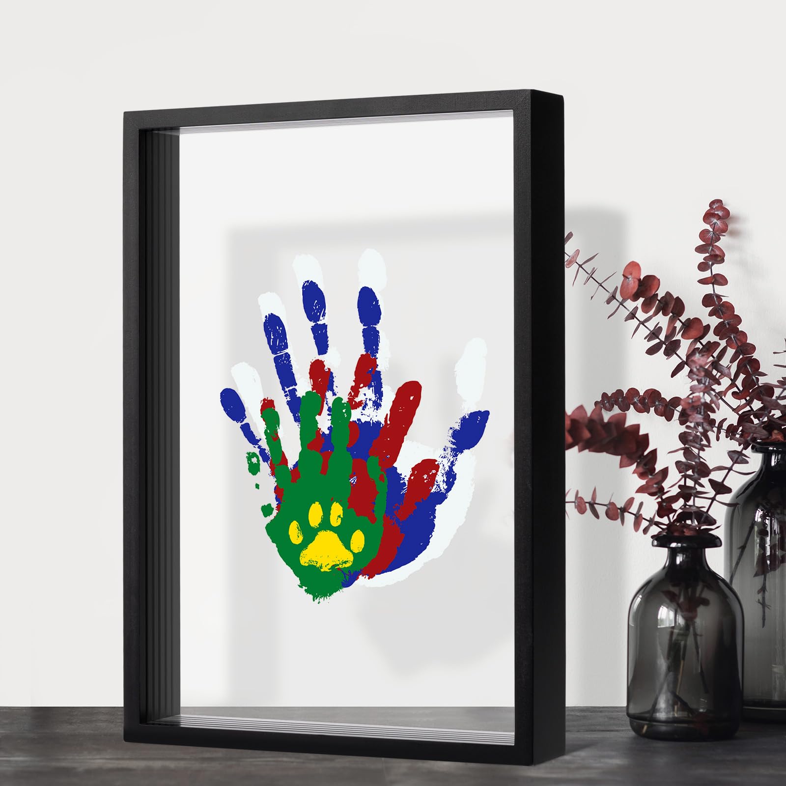 Family Handprint Kit, Diy Art Print Wooden Frame For Family Night, Gif ...