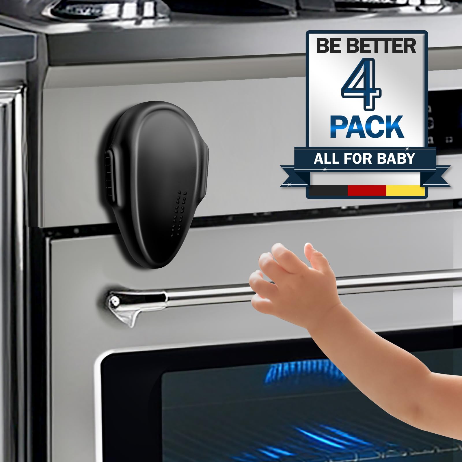 Oven Lock Child Safety (4 Pack), Kitchen Safety Oven Door Lock For Bab ...