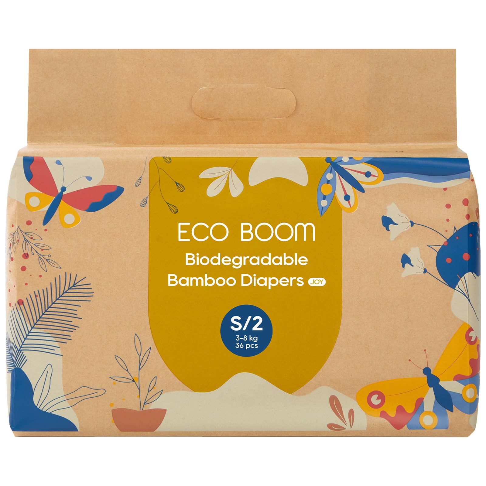 Eco Boom Size 2 Diapers, Bamboo Viscose Diapers, Sustainable, Paper Pa ...