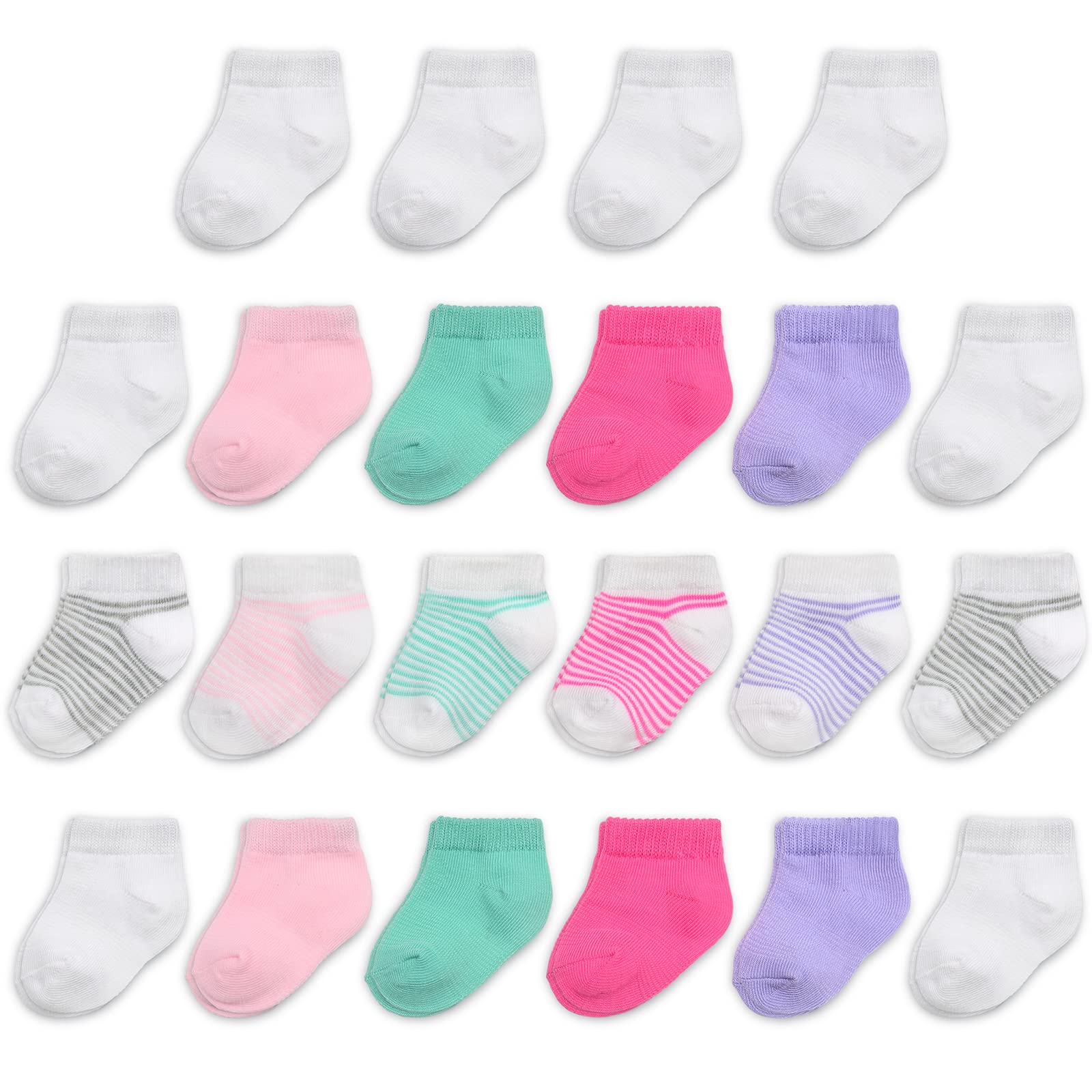 Fruit Of The Loom Baby 22-Pack Grow & Fit Flex Zones Low Cut Stretch S ...