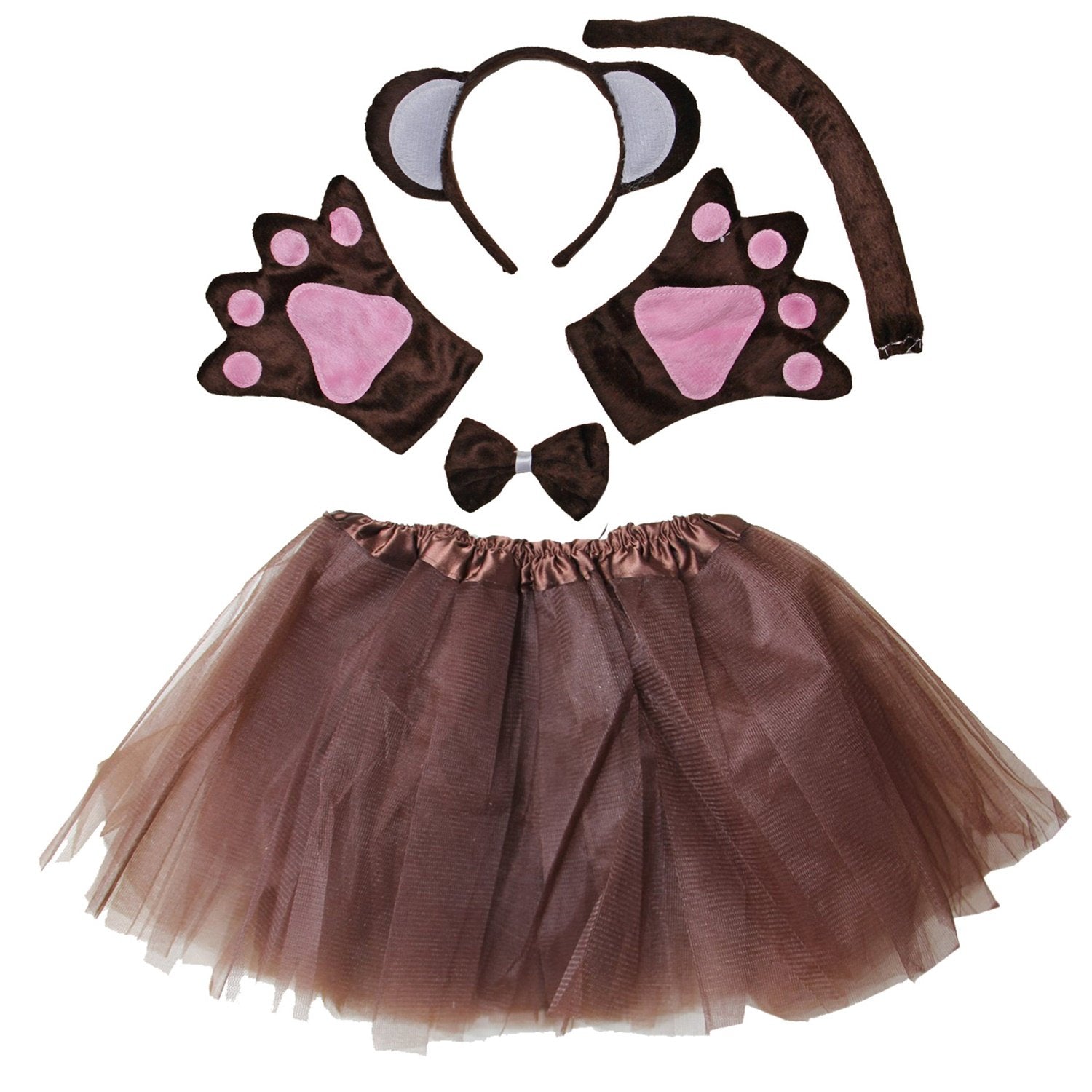 Kirei Sui Kids Animal Costume Tutu And Ear Headband Monkey – Cutebabybuy