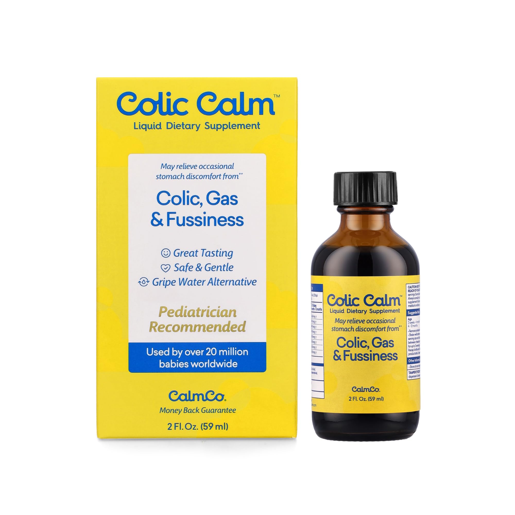 Colic Calm Gripe Water, Colic & Infant Gas Relief Drops, 2 Ounce ...