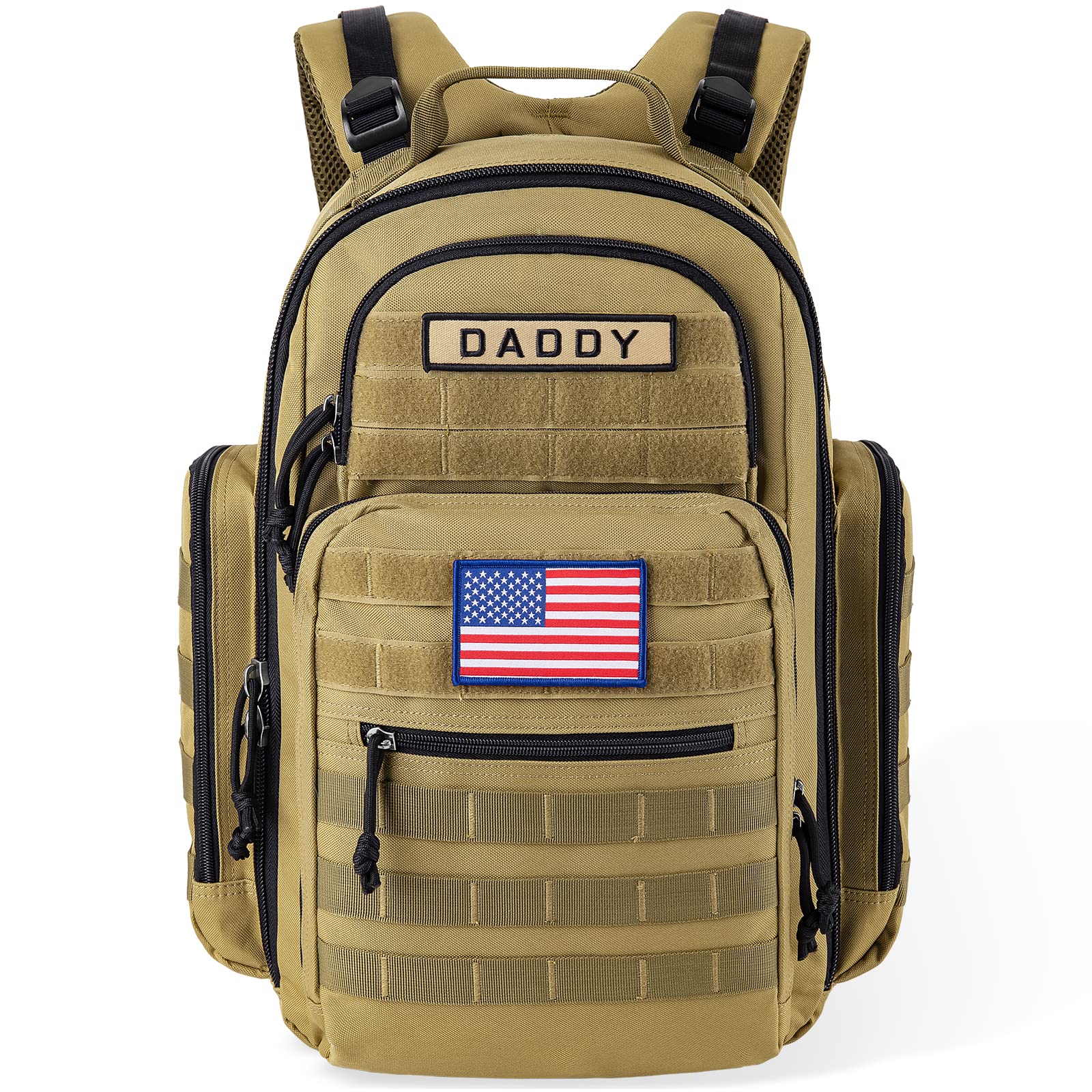 Sharkmouth Diaper Bag Backpack For Dad And Mom, Military Molle Diaper ...