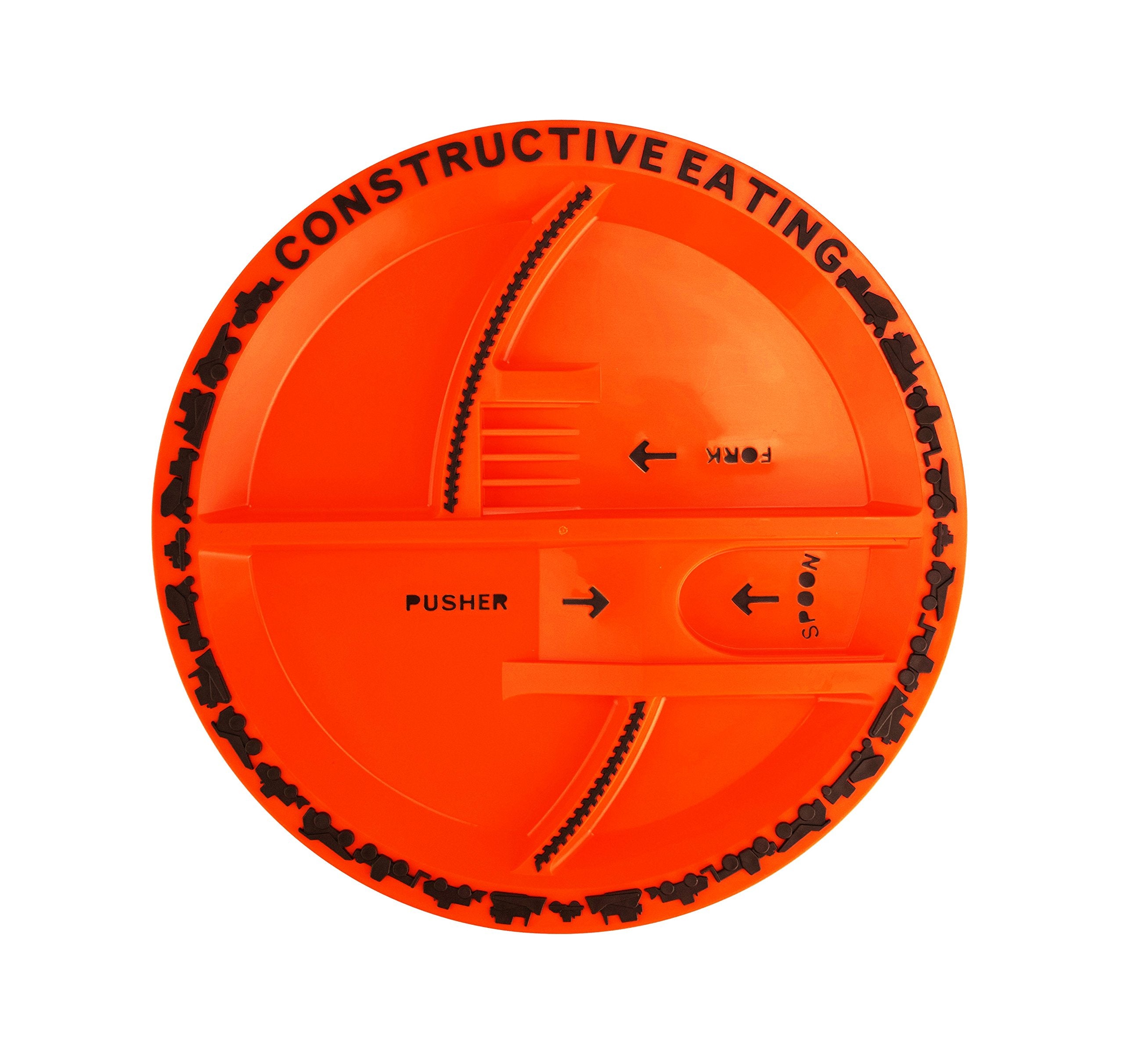 Constructive Eating Made In Usa Construction Plate For Toddlers ...