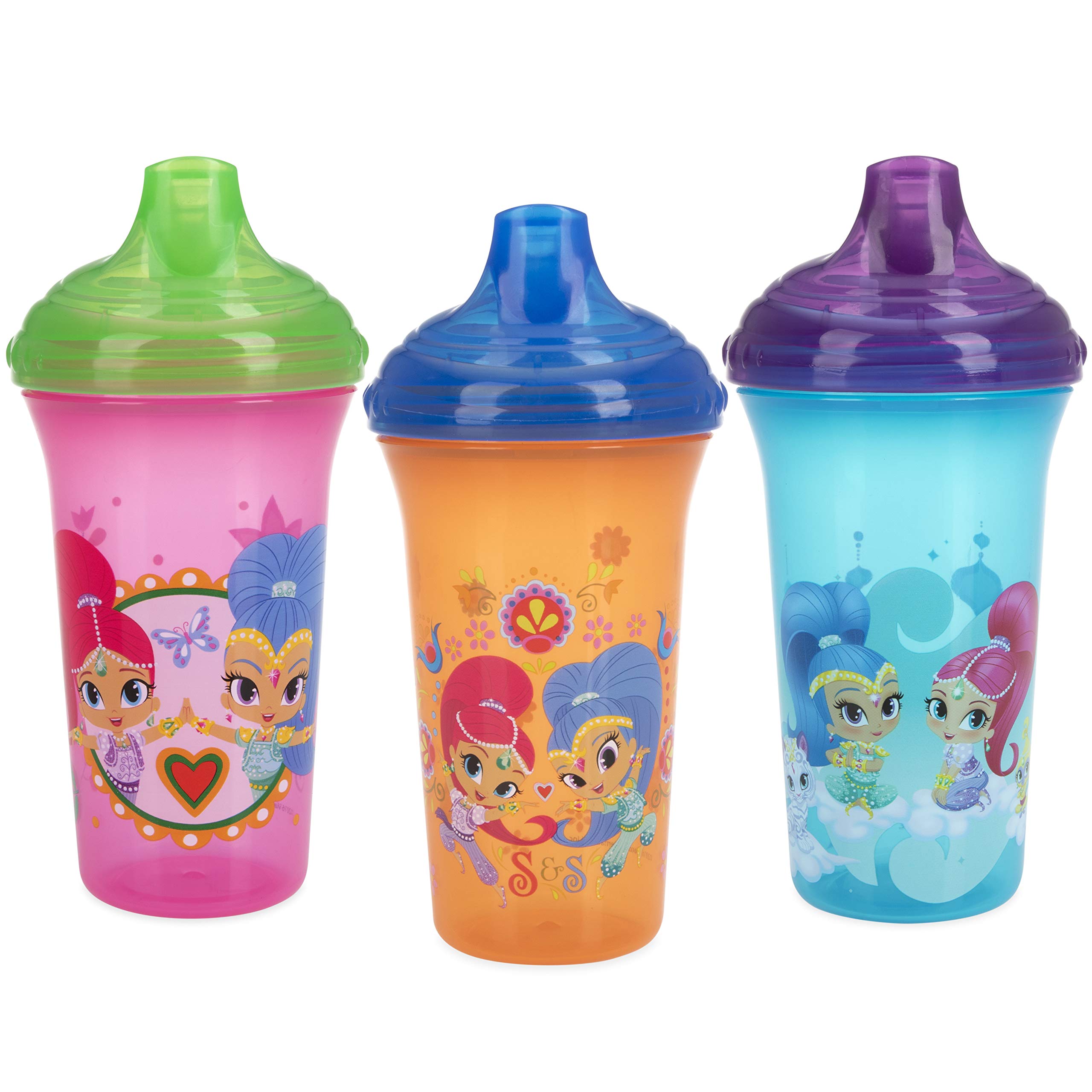 Nuby 3 Piece No Spill Easy Sippy Cups With Vari-Flo Valve Hard Spout ...