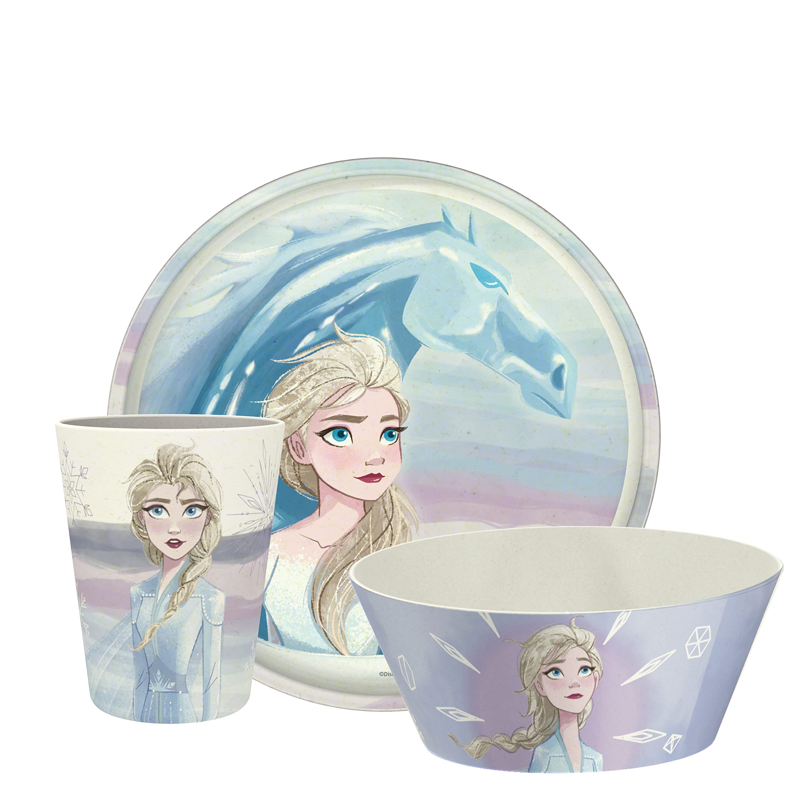 Zak Designs Disney Frozen 2 Kids Dinnerware Set 3 Pieces, Durable and ...