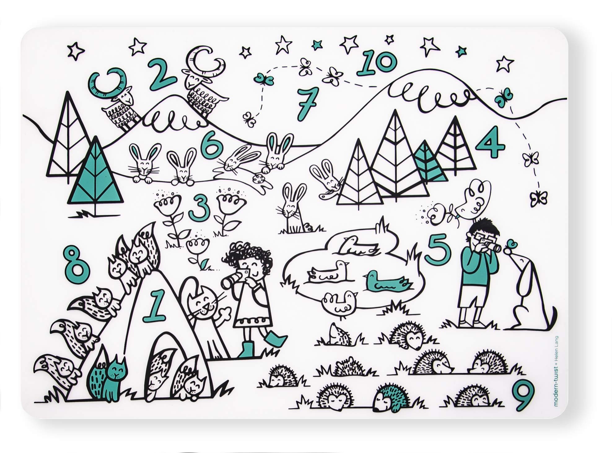 Modern-Twist 10 X 14 Reusable, Waterproof Coloring Mark-Mat Sheet For ...