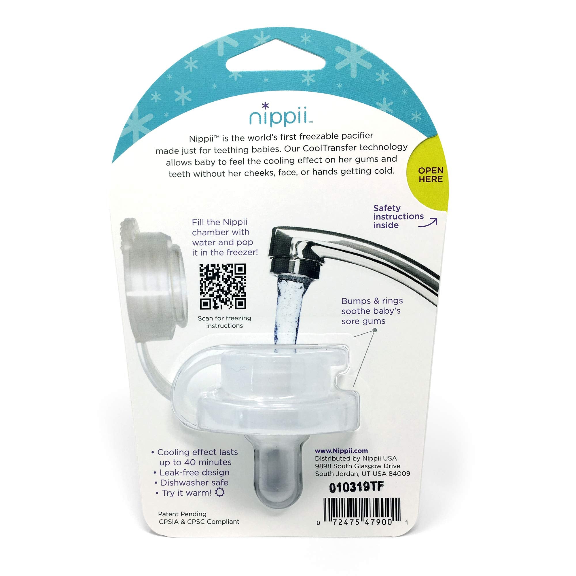 Nippii Freezable Pacifier For Teething | Bpa Free Medical Grade ...