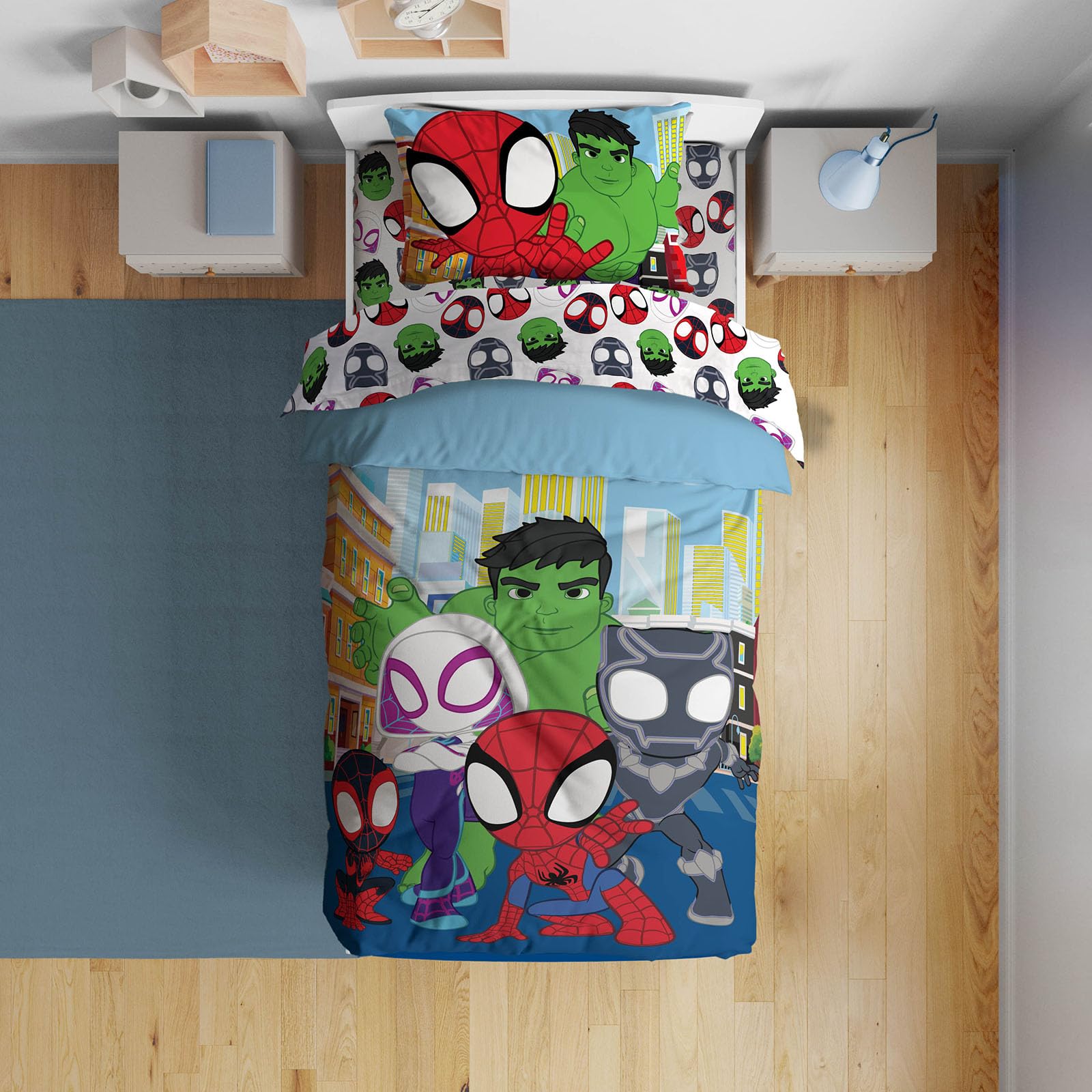 Sunny Side Up Marvel Spidey & His Amazing Friends Toddler Comforter Set ...
