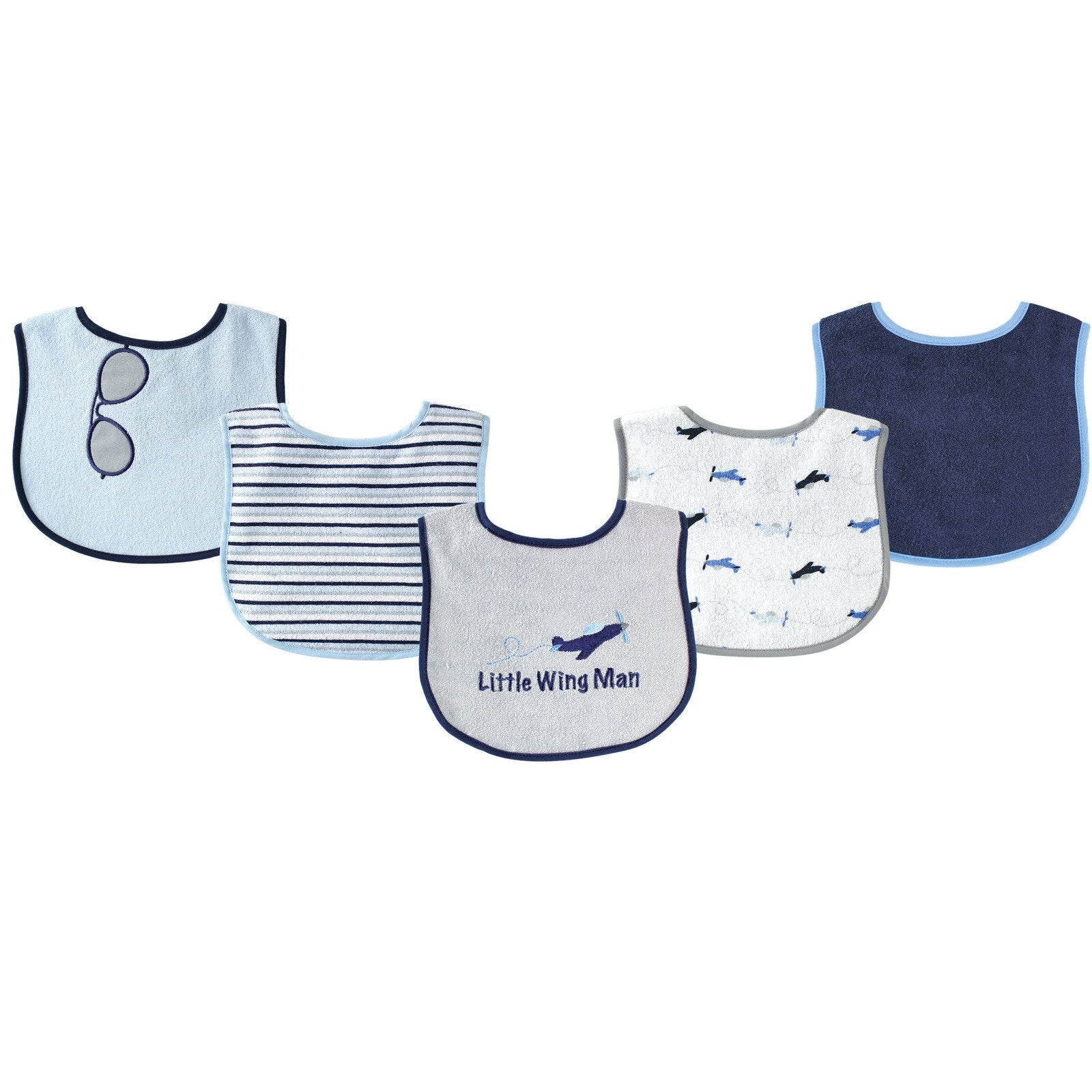 Luvable Friends Unisex Baby Cotton Terry Drooler Bibs With Peva Back ...