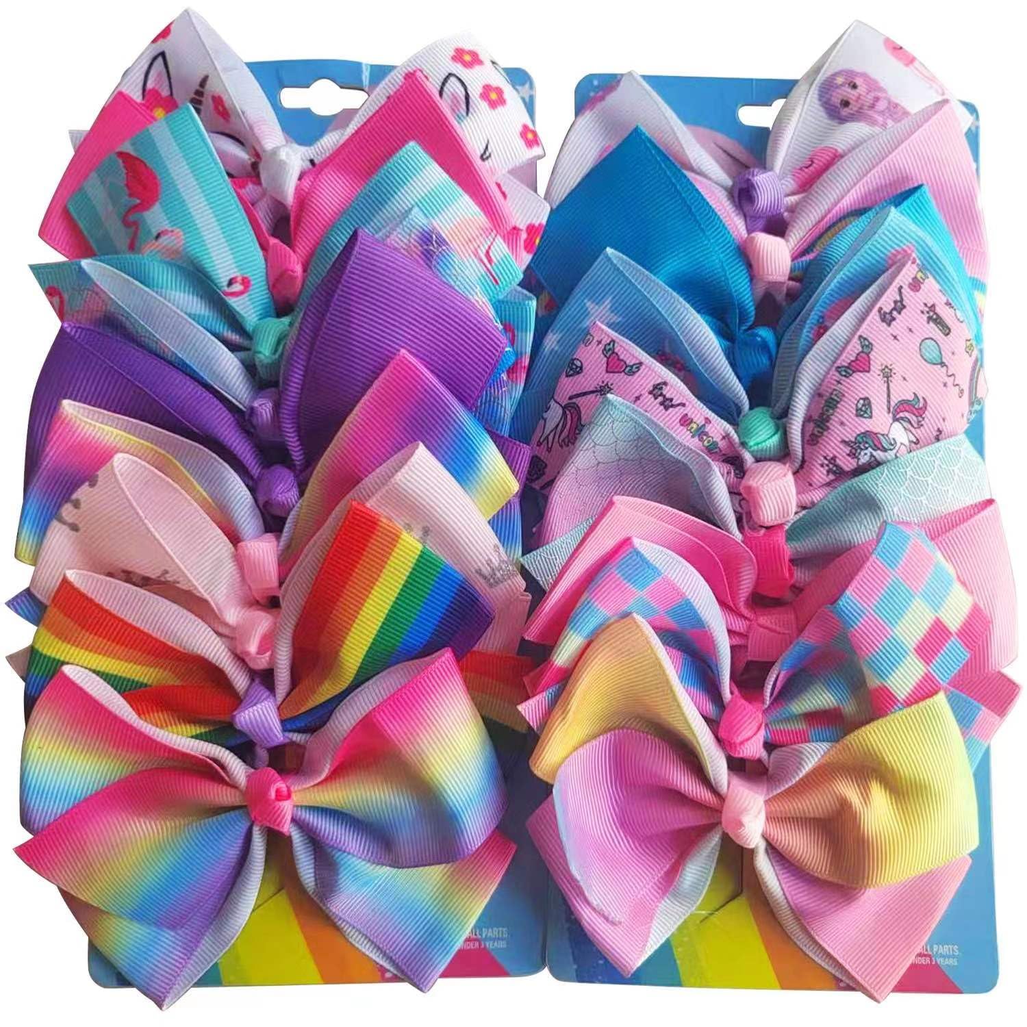 Eyegla Hair Bows For Girls 5 Inch Bow Hair Clips Girl Hair Bows For Ha ...